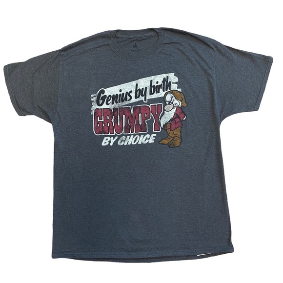 Disney | Shirts | Disney Parks Genius By Birth Grumpy By Choice Tshirt ...